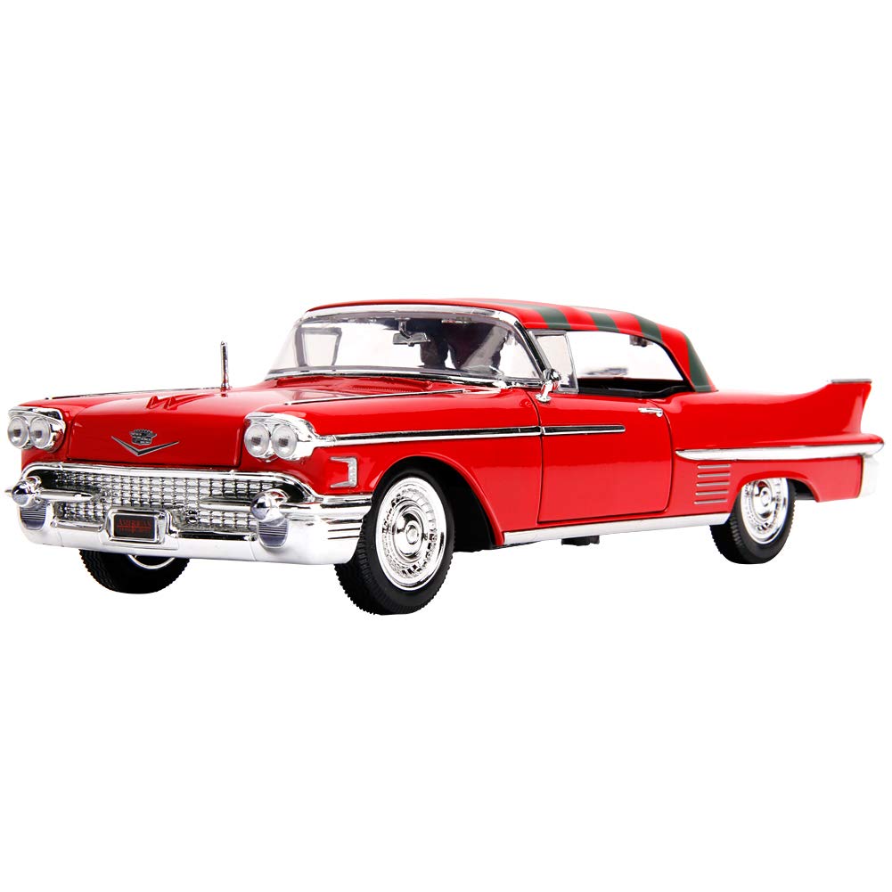 Jada Toys 1:24 Nightmare - '57 Cadillac W/Figure, Red, Standard, 26066