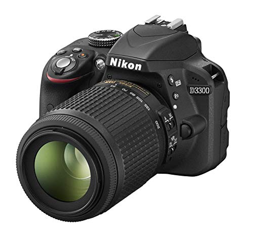Nikon D3300 24.2 MP CMOS Digital SLR with 18-55mm DX VR II & 55-200mm DX VR II Zoom Lenses (Black) - International Version (No Warranty)