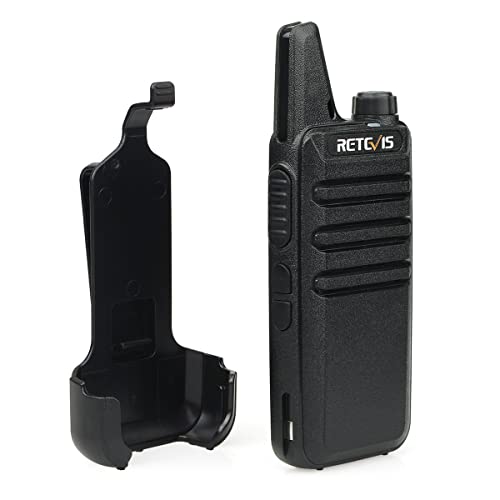 Retevis RT22 Walkie Talkies Mini, Rechargeable Two Way Radio Long Range, 2 Way Radio Small, Portable VOX, for Business Commercial Work School Church Restaurant (20 Pack,Black)