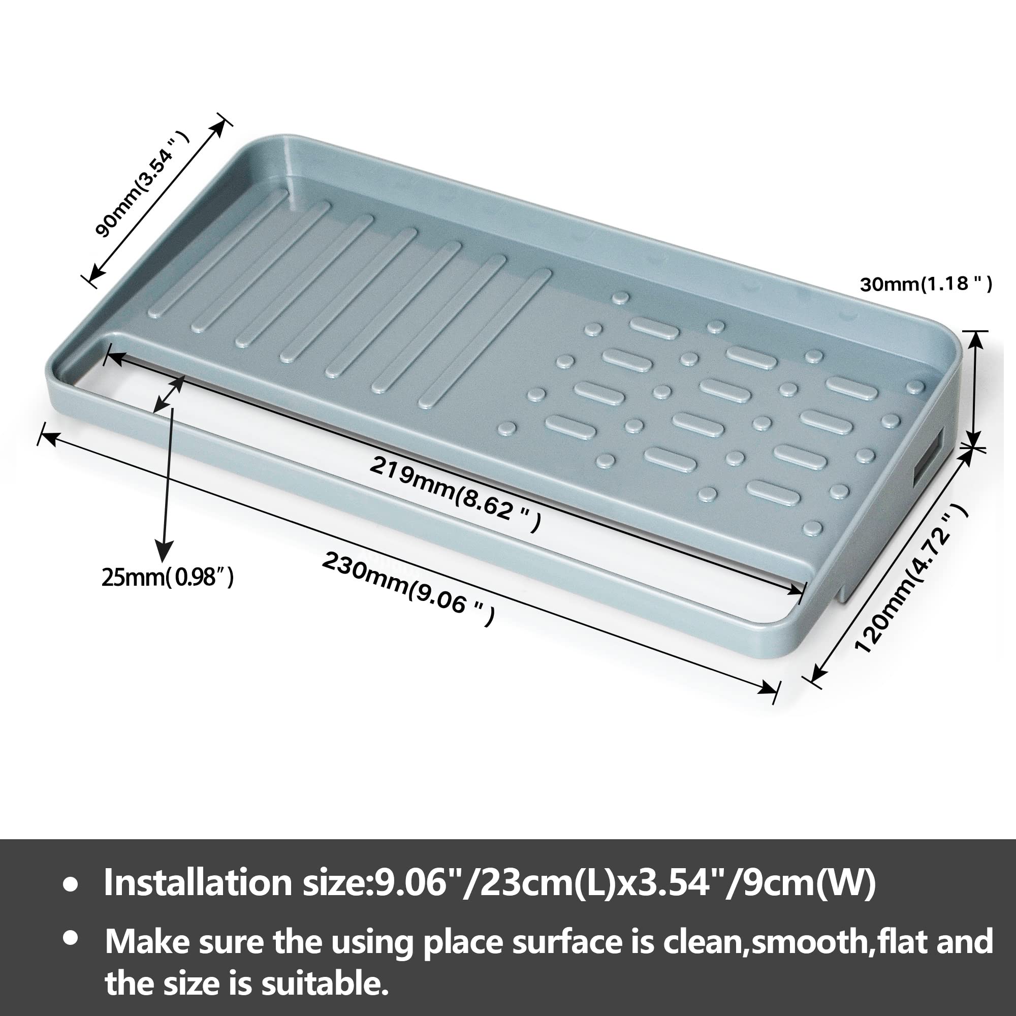 JOMOLA Sponge Holder for Kitchen Sink Sponge Tray 2-in-1 Plastic Scrubber Holder with Suction Cup for Kitchen Bathroom Laundry Black