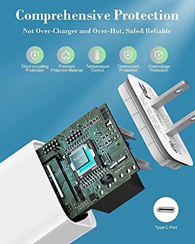 [Apple MFi Certified] iPhone Fast Charger, Veetone 2 Pack 20W USB C Power Delivery Wall Charger Plug with 6FT Type C to Lightning Quick Charge Sync Cable for iPhone 14/13/12/11/XS/XR/X/SE/iPad/AirPods