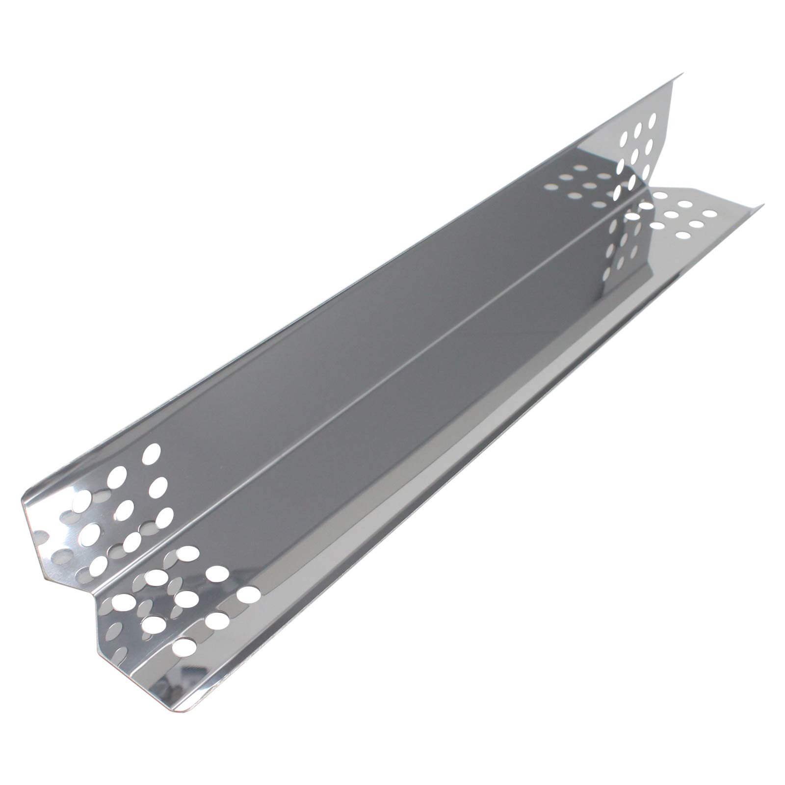 2-Pack BBQ Grill Heat Shield Plate Tent Replacement Parts for Kitchenaid 730-0336D - Compatible Barbeque Stainless Steel Flame Tamer, Flavorizer Bar, Vaporizer Bar, Burner Cover 16 1/8"