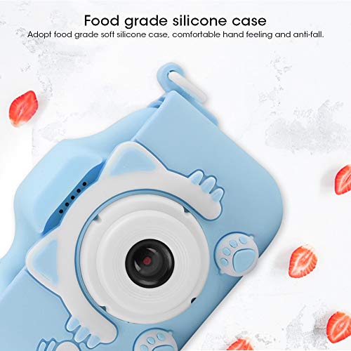 Goshyda 12MP Mini Children Camera,Digital Camera Toy,with Double Camera,Nice Gift,2.0in IPS Screen,Comfortable,Durable(Blue)
