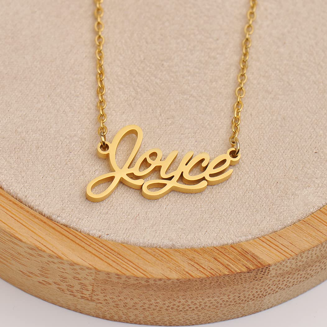 Caroline Name Tag Necklaces for Her His Friends Familys Relationship Memory Jewelry Gift