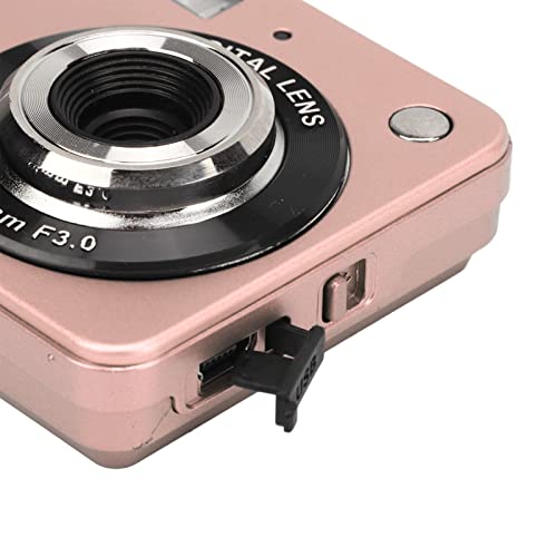 4K Compact Digital Camera, 48MP 2.7in LCD Screen Pocket Camera for Kids, 8X Zoom Rechargeable Students Vlogging Camera Support 128GB TF Card for Gifts, Beginners (Pink)