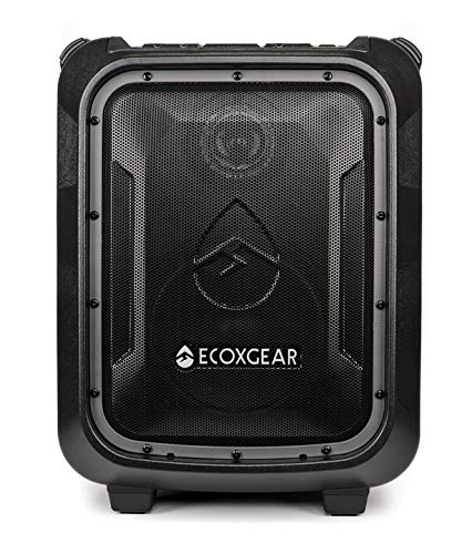 ECOXGEAR EcoBoulder+ GDI-EXBLD810 Rugged Waterproof Floating Portable Bluetooth Wireless 100 Watt Speaker and PA System (Gray)