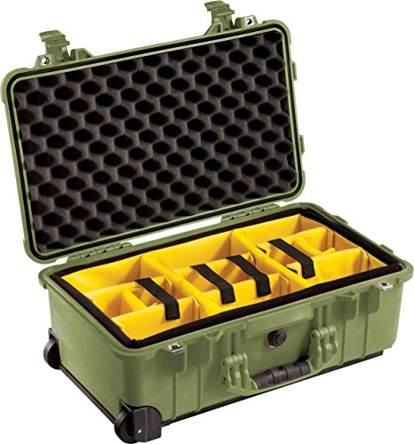 Pelican 1510 Case With Padded Dividers (OD Green), Olive Green (015100-0040-130)