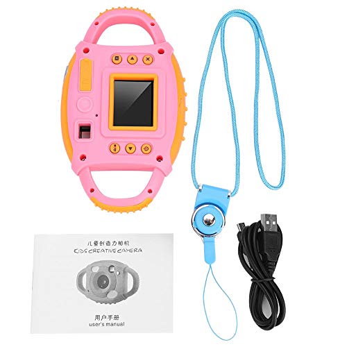 Senyar Camera, Kids HD Camera 1.8 Inch 5MP Cute Toy Action Camera with Seilf Function for Boys Girls (Pink)