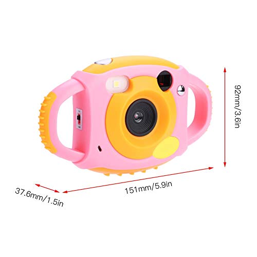 Senyar Camera, Kids HD Camera 1.8 Inch 5MP Cute Toy Action Camera with Seilf Function for Boys Girls (Pink)