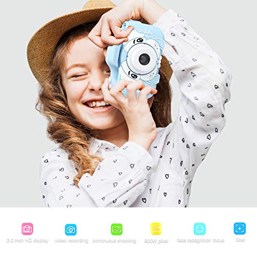 Mini Kids Camera, X5S 1080P Video Digital Camera, 13MP Children Selfie Camera with 2 Inches Large Screen, Gift for Boys and Girls (Blue)