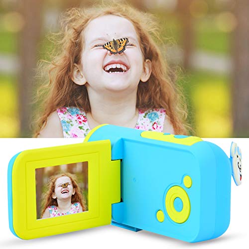 Mugast 1.77 Inch Mini Children Camera Digital Video Camera with CMOS Sensor and Built-in Microphone Recording for Taking Photos/Videos Outdoor. (Blue)