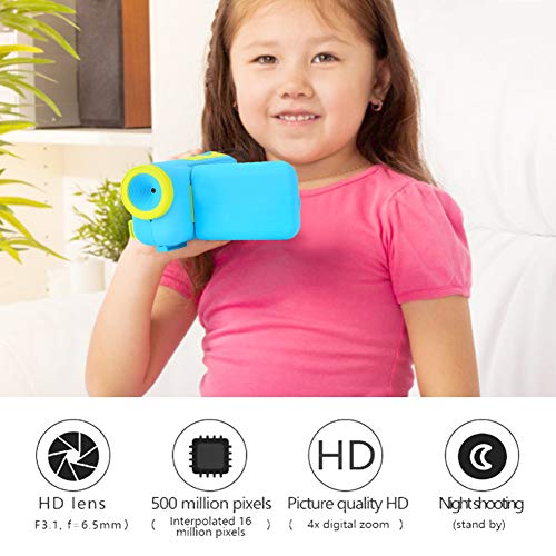 Mugast 1.77 Inch Mini Children Camera Digital Video Camera with CMOS Sensor and Built-in Microphone Recording for Taking Photos/Videos Outdoor. (Blue)