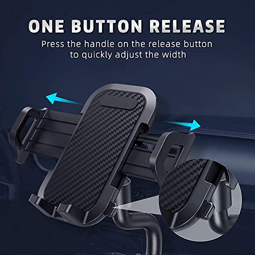 Cup Phone Holder for Car, Car Cup Holder Phone Mount with 360° Rotation Adjustable Long Gooseneck, Car Phone Holder Mount for All Smartphones Cup Holder Phone Holder
