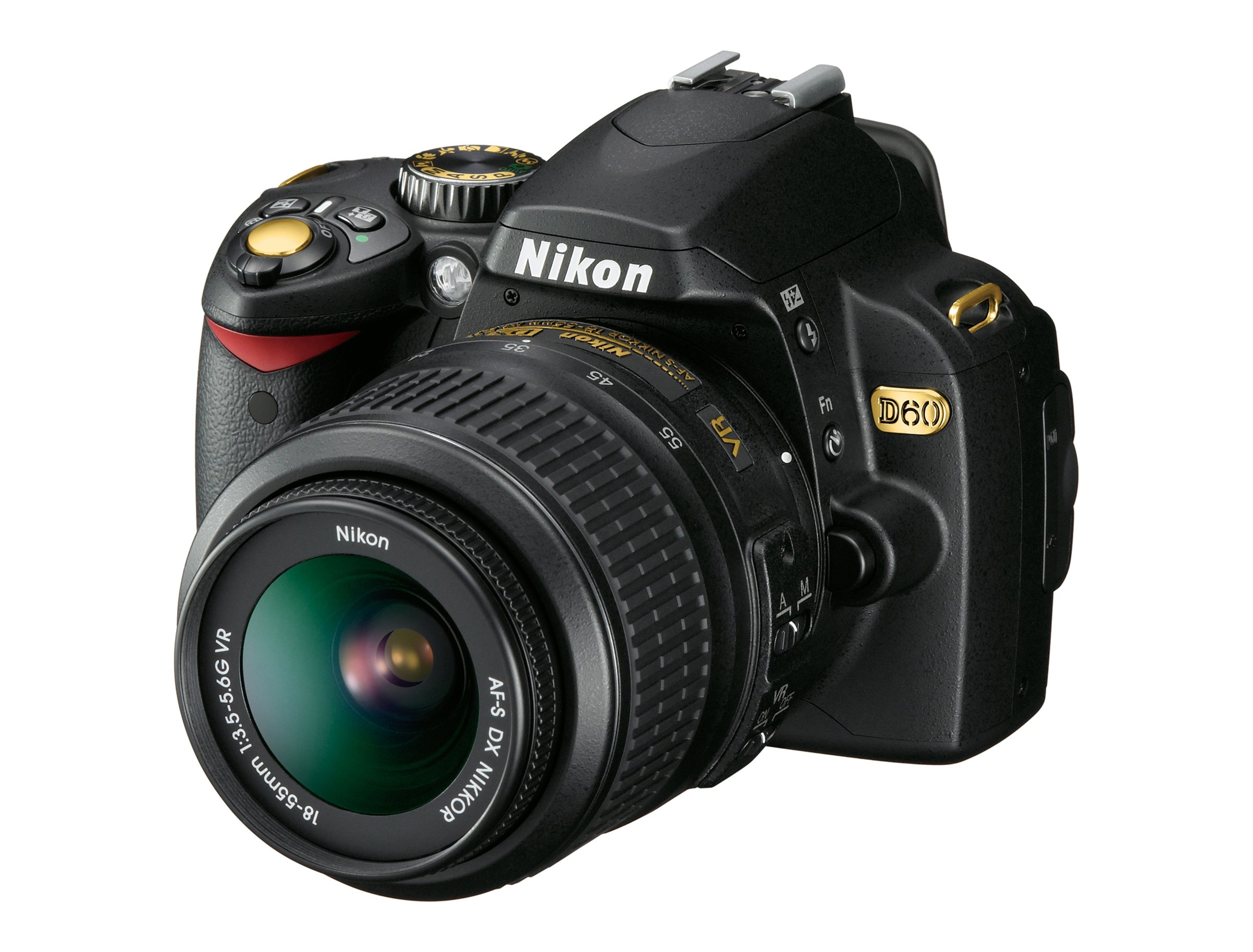 Nikon D60 10.2MP Digital SLR Camera Black Gold Special Edition with 18-55mm f/3.5-5.6G AF-S DX VR Nikkor Zoom Lens (OLD MODEL)