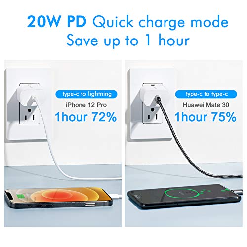 iPhone 13 12 Charger, 20W USB C Wall Charger, iPhone 12 Fast Charger Adapter, PD 3.0 Type C Charger Compatible with iPhone 13 Series/12 Series/11 Series/Pixel 3/Galaxy S20/S10