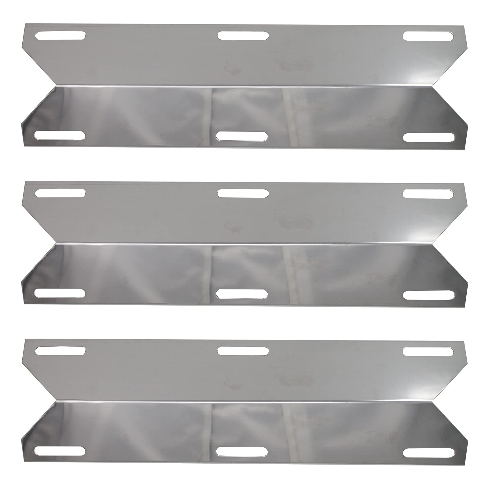 3-Pack BBQ Grill Heat Shield Plate Tent Replacement Parts for Members Mark 720-0584A - Compatible Barbeque Stainless Steel Flame Tamer, Flavorizer Bar, Vaporizer Bar, Burner Cover 15"