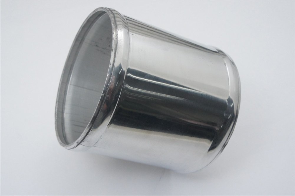 Autobahn88 Aluminum Alloy Hose Joiner Pipe, OD= 2.36" (60mm), L 3" (76mm), Glossy Polished, Includes 2 G-Clamps