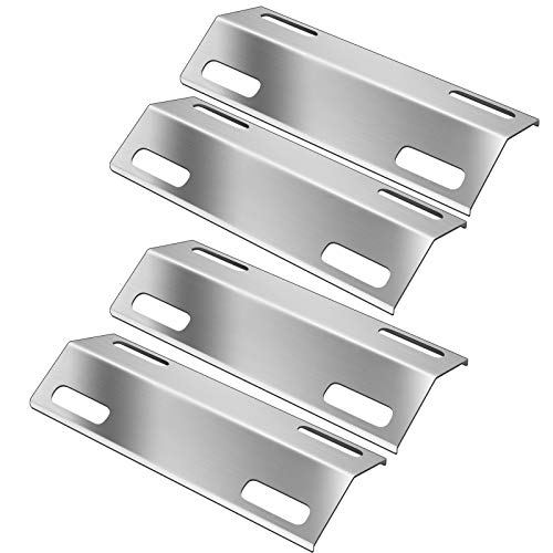 Kalomo Grill Heat Plates Shield Burner Cover Heat Tent, Stainless Steel BBQ Gas Grill Replacement Parts Kit for Ducane 3100, 4100, Affinity 3000 Series, 3100, 4100, 3200, 4200, 4400, 15 3/8", 4-Pack