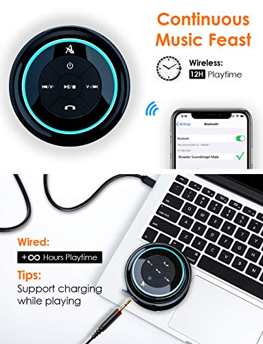XLEADER Shower Speaker, IPX7 Certified Waterproof Bathroom Speaker, Girl Women Kids Shower Gift, SoundAngel Mate 5W Bluetooth Speaker with Suction Cup Mic, Mini Wireless Speaker for iPhone iPad Pool