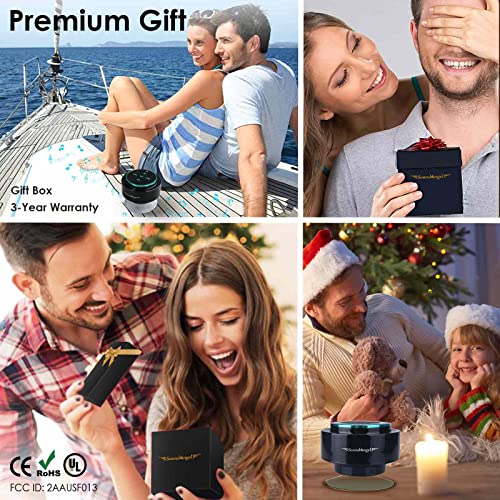 XLEADER Shower Speaker, IPX7 Certified Waterproof Bathroom Speaker, Girl Women Kids Shower Gift, SoundAngel Mate 5W Bluetooth Speaker with Suction Cup Mic, Mini Wireless Speaker for iPhone iPad Pool