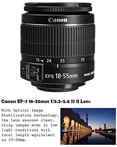 Canon EOS Rebel T7 DSLR Camera Bundle with Canon EF-S 18-55mm is II Lens Bundle + 2pc SanDisk 32GB Memory Cards + Accessory Kit