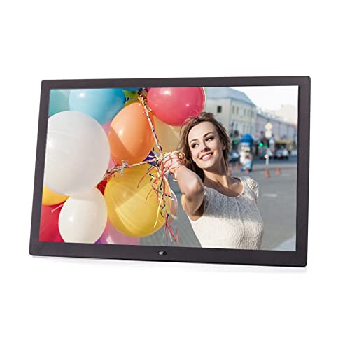 Family 15 Inch Screen LED Backlight HD 1280 * 800 Digital Photo Frame Electronic Album Picture Music Movie Full Function Good Gift (Color : White4GB, Size : EU Plug)