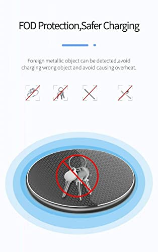 Wireless Charger PAD+External Receiver U01 for Samsung Galaxy A12 A22 A32 A42 A52 A72 4G 5G Black