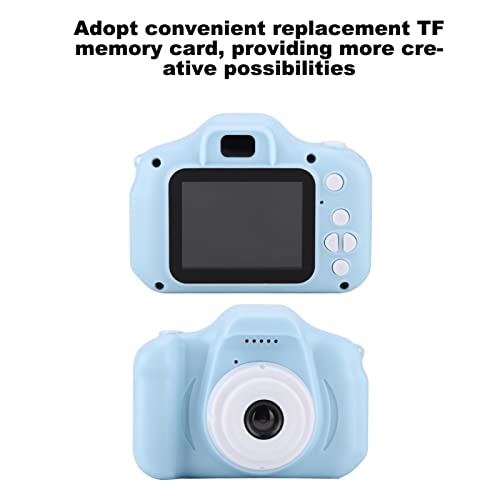 Mxzzand Kid Video Camera Mini Portable 2.0 inch IPS Color Screen Children's Digital Camera Gifts HD 1080P Camera (Blue)