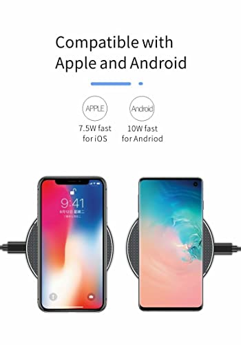 Wireless Charger PAD+External Receiver U01 for Samsung Galaxy A12 A22 A32 A42 A52 A72 4G 5G Black