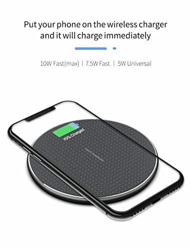 Wireless Charger PAD+External Receiver U01 for Samsung Galaxy A12 A22 A32 A42 A52 A72 4G 5G Black