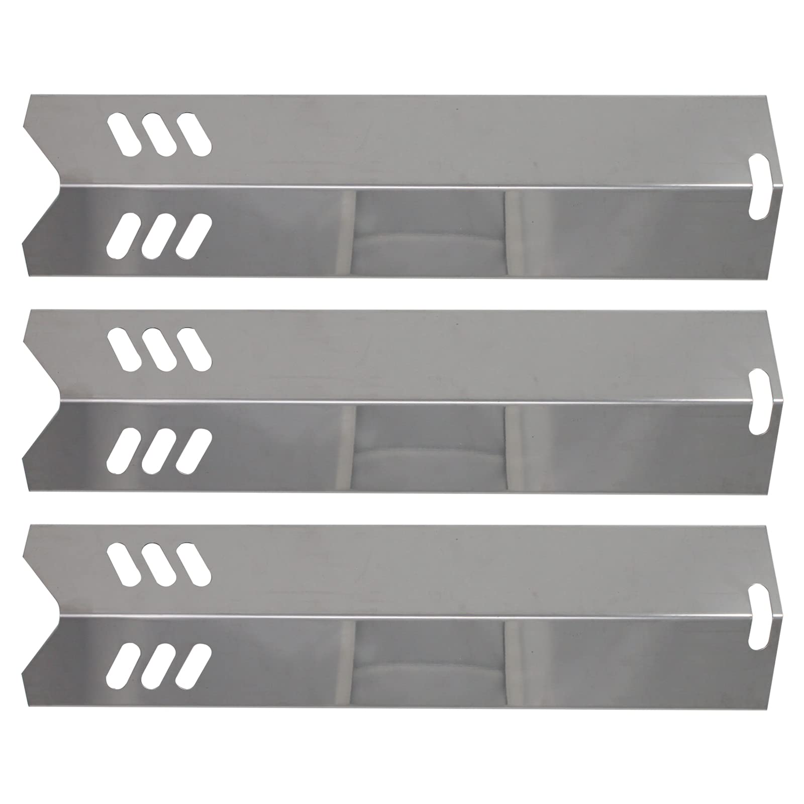 3-Pack BBQ Grill Heat Shield Plate Tent Replacement Parts for Backyard Classic BY14-101-001-099 - Compatible Barbeque Stainless Steel Flame Tamer, Flavorizer Bar, Vaporizer Bar, Burner Cover 15"