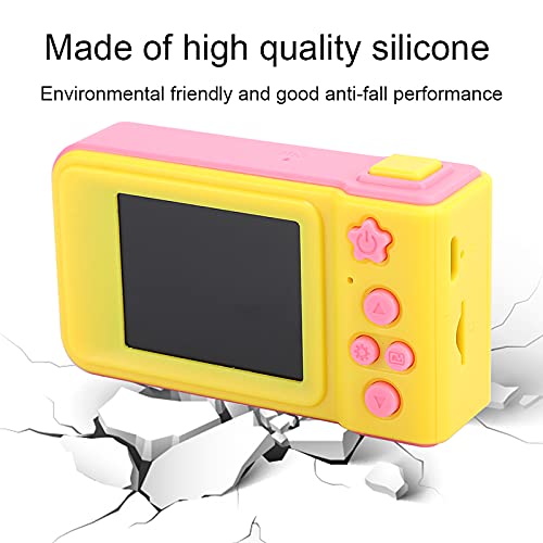 Mini Children Kid USB Digital Sports DSLR Video Camera Toy, Portable Mini Cartoon Digital Camera with Memory Card Slot(Pink)