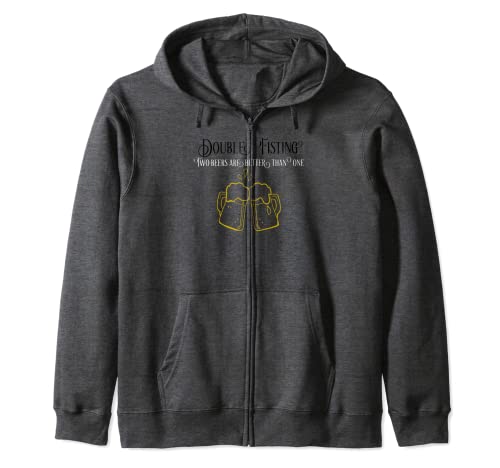 Double fisting beers Zip Hoodie