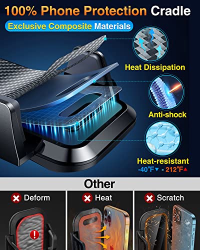 VANMASS Universal Car Phone Mount,【Patent & Safety Certs】 Upgraded Handsfree Stand, Phone Holder for Car Dashboard Windshield Vent, Compatible iPhone 13 12 11 Pro Max Xs XR X 8, Galaxy s20 Note 10 9