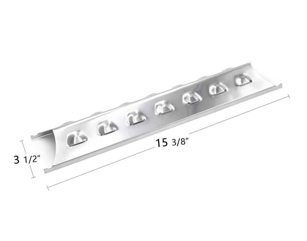 Htanch SN5181(5-pack) 15 3/8 inch Stainless Steel heat plate Replacement for Master Forge 2518-3, 2518LN-LPG, 3218LT, 3218LTM, E3518-LP, L3218, RT2417S Gas Grill