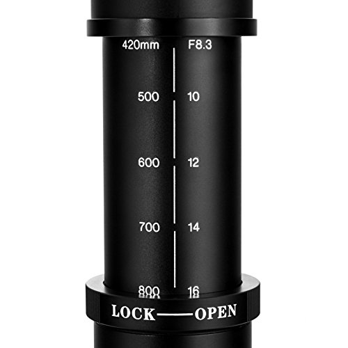 Opteka 420-800mm f/8.3 HD Telephoto Zoom Lens Bundle Package includes 70" Tripod Photo/Video Tripod + 32GB Memory Card + 3 Piece UV-FL-CPL Filters + Hood + Remote Shutter Release Control + Dust Blower + Lens Pen + Cleaning Kit for Canon EOS 6D, 7D Mark II