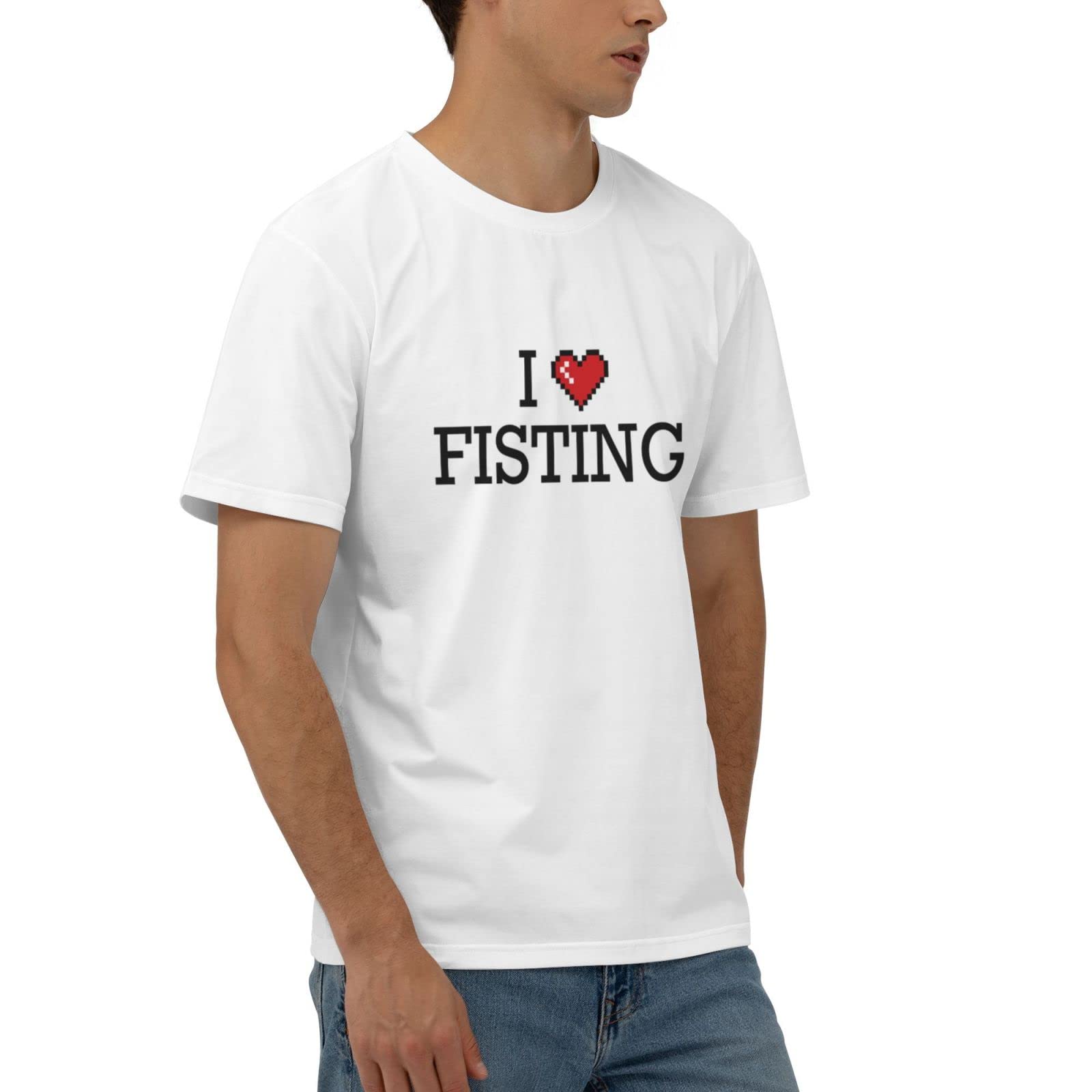 gaeruite Funny Shirt I Love Fisting T Shirt Funny Men Shirts (Color : Colour, Size : Medium)