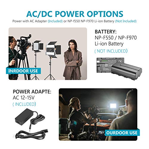 Neewer 2 Packs Advanced 2.4G 480 LED Video Light, Photography Lighting Kit with Bag, Dimmable Bi-Color LED Panel with 2.4G Wireless Remote, 480 LED Panel Softbox and Light Stand for Portrait Product