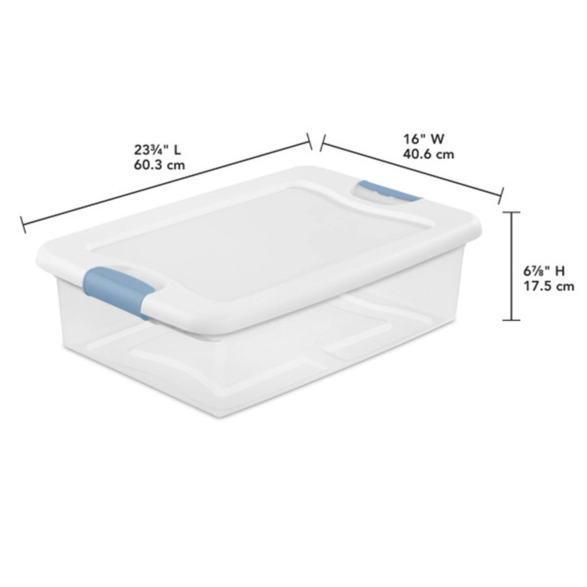 Sterilite 32 Quart Multipurpose Plastic Stackable Storage Box Container with Latching Lid for Home or Office Organization, Clear (12 Pack)