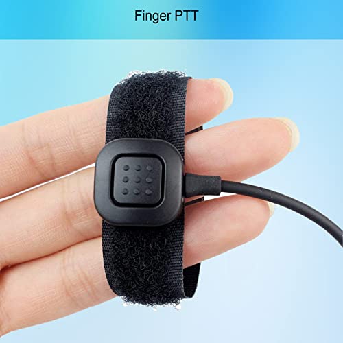 Retevis Throat Mic Walkie Talkie Earpiece with Mic 2 Pin, Compatible with Retevis H-777 RT22 RT21 RT68 Baofeng UV-5R BF-88ST pxton Walkie Talkies, Covert Tube Two Way Radio Headset, Finger PTT(1 Pack)