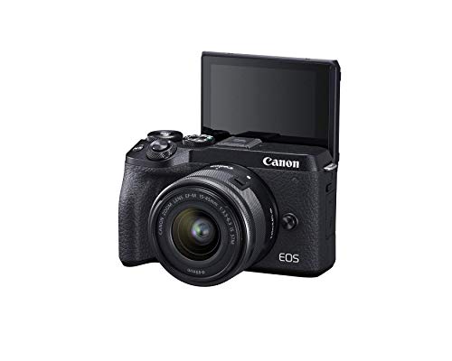Canon EOS M6 Mark II (Black)+Ef-M 15-45mm F/3.5-6.3 is STM + Evf Kit (Renewed)