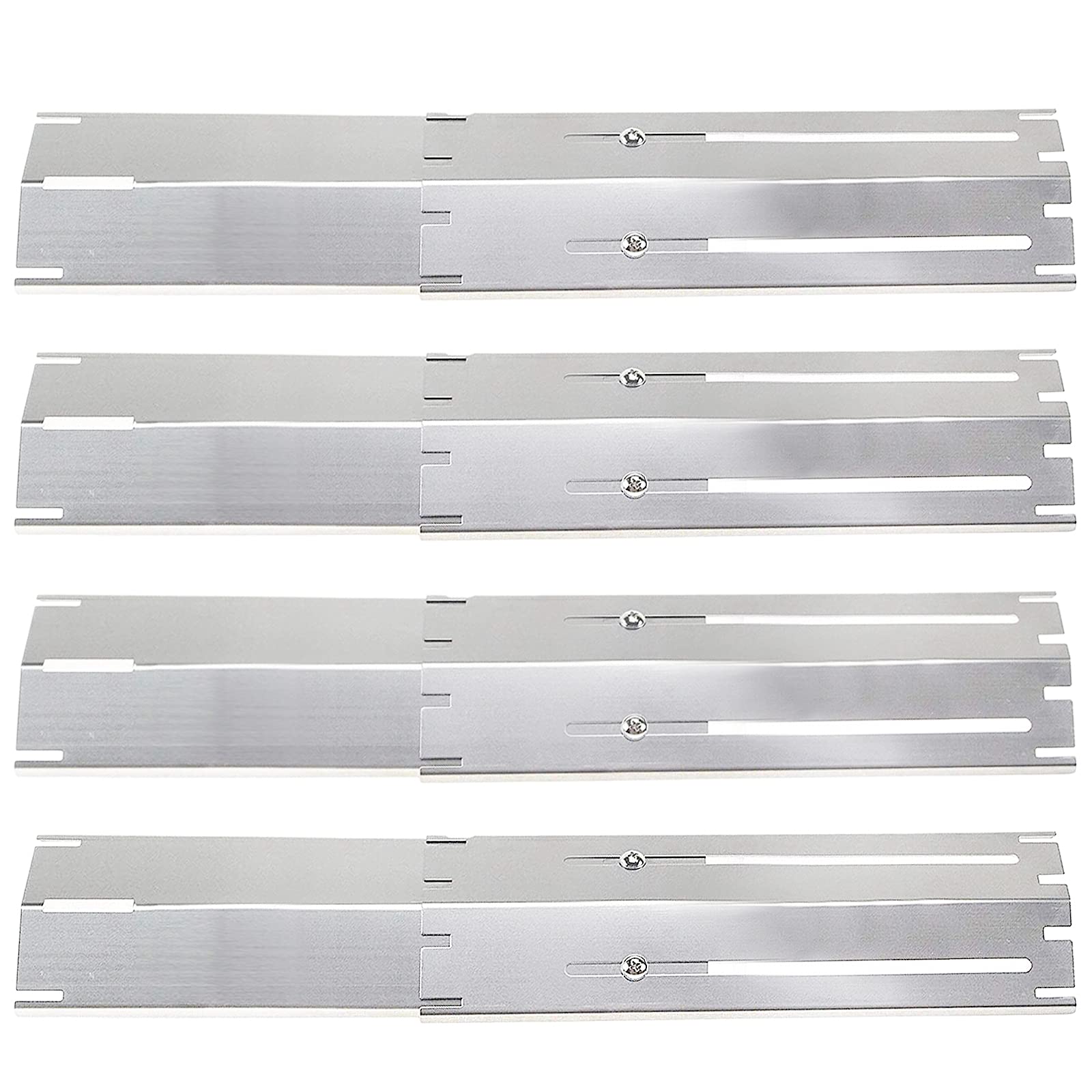 Criditpid Universal Stainless Steel Heat Plate Shield, Heat Tent, Flavorizer Bar, Burner Cover, Flame Tamer Replacement Parts for Charbroil, Brinkmann, Nexgrill Grill, Extends from 11.75" up to 21" L
