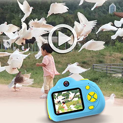 Shanrya 2 Inch HD Screen Children Camera, Children Cartoon Digital Camera Mini Safe 610mAh Large Capacity with Data Cable for Video for Taking Photo