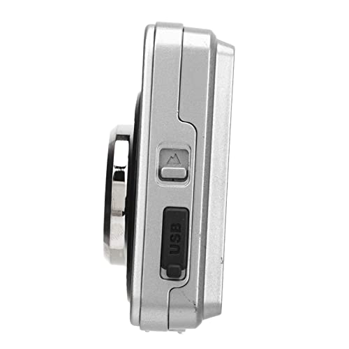 Compact Camera, 4K 2.7in LCD Digital Camera Anti Shake Portable for Photography (Silver)