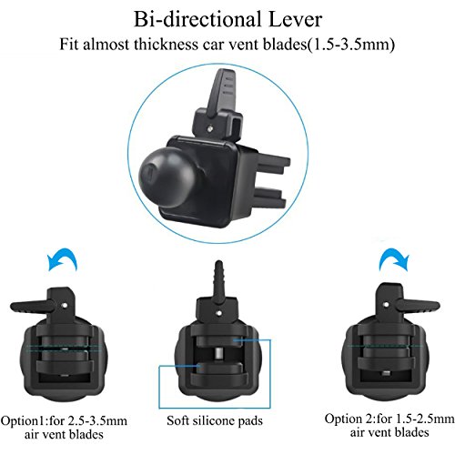 Ailun Car Phone Mount Air Vent Cellphone Holder Cradle 2Pack Universal for iPhone 14/13/12/11/11 Pro/11 Pro Max/X Xs XR Xs Max and More Smartphones Black