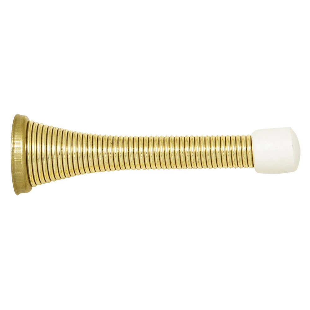 Design House 181693 Spring Door Stop, 10-Pack, Polished Brass