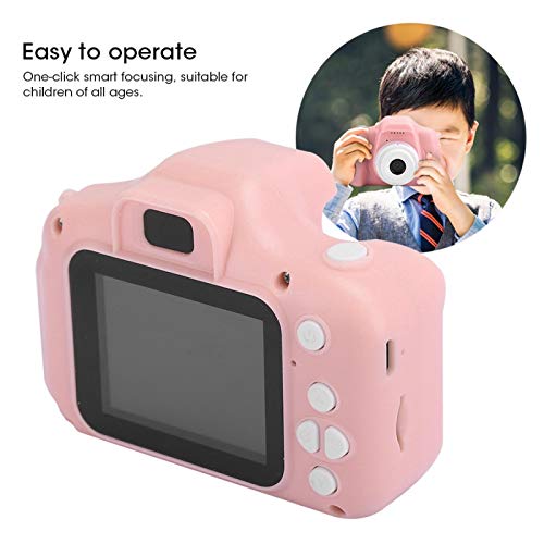 Children Camera, One-Click Focusing Video Cute Mini Camera Simple Operation Intelligence for Boys Girls for Taking Photos(Pink-Pure Edition)