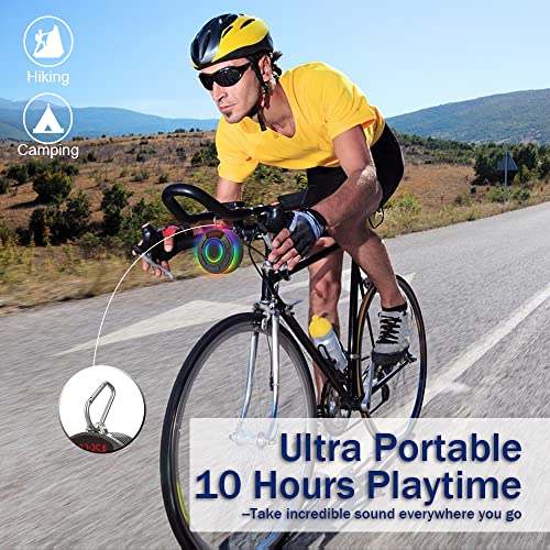 Bluetooth Shower Speaker, Portable Bluetooth Speaker 360 HD Surround Sound, IPX7 Waterproof Wireless Speaker with Suction Cup, Dual Stereo Pairing, Built-in Mic, Shower Radio for Party, Travel, Beach