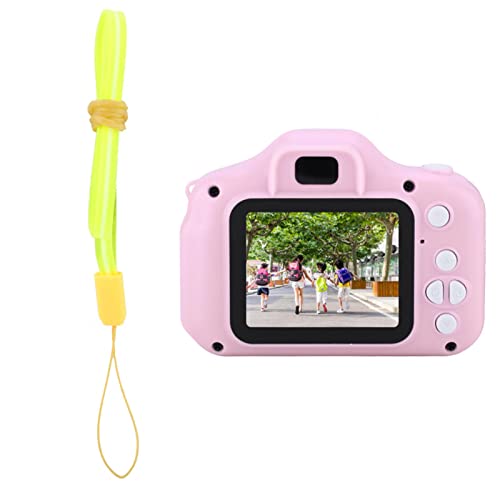 Mxzzand Kid Video Camera Mini Portable 2.0 inch IPS Color Screen Children's Digital Camera Gifts HD 1080P Camera (Pink)