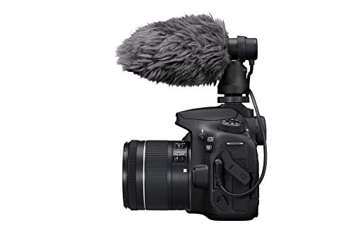 Canon DSLR Camera [EOS 90D] | Vlogging Video Creator Kit with Stereo Microphone DM-E100, 32GB SDHC Memory Card and Windscreen Accessory for Outdoor Recording